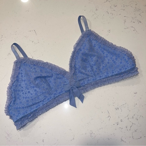 aerie | Intimates & Sleepwear | Nwot Aerie Flocked Ruffle Triangle ...